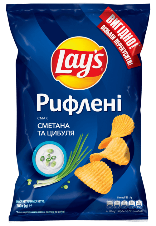 LAYS Sour cream & onion 200 g