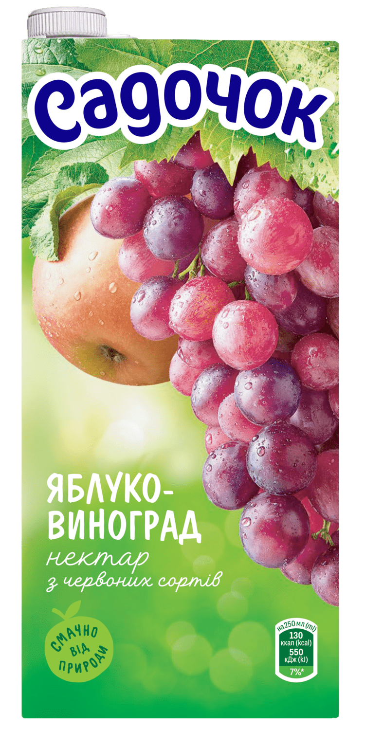 Apple-grape (red) nectar Sadochok 0.95 L