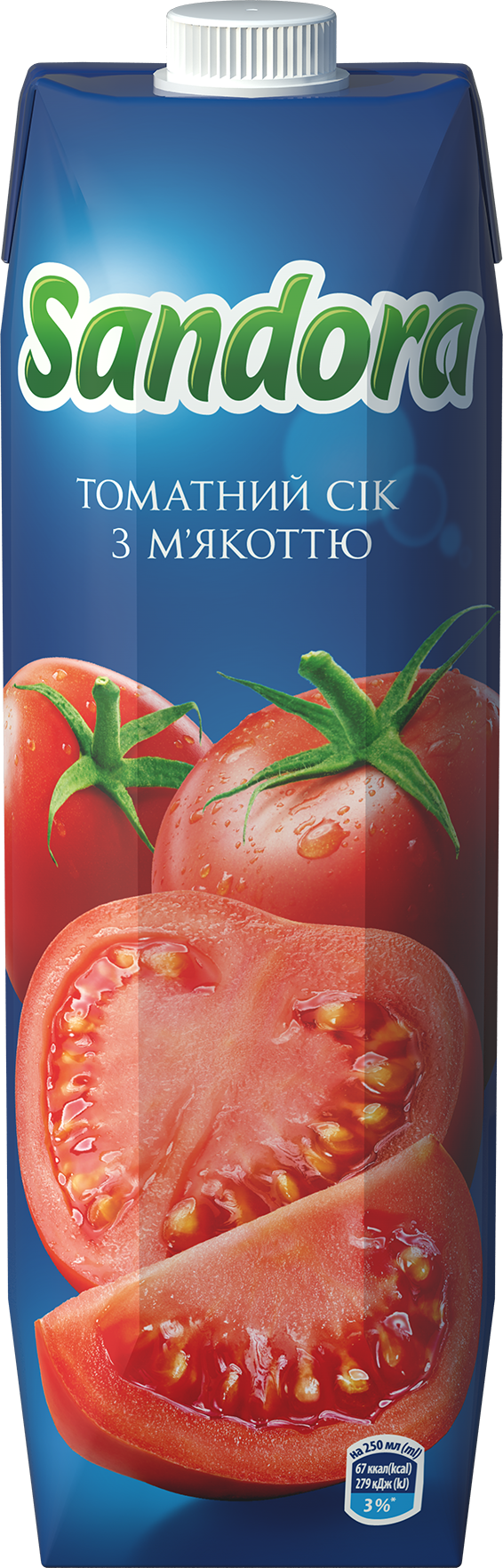 Tomato juice with pulp sterilized, TM "Sandora" 0.95 L